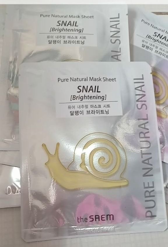 Pure Natural Mask Sheet SNAIL BRIGHTENING Pure Natural Snail, Beauty ...
