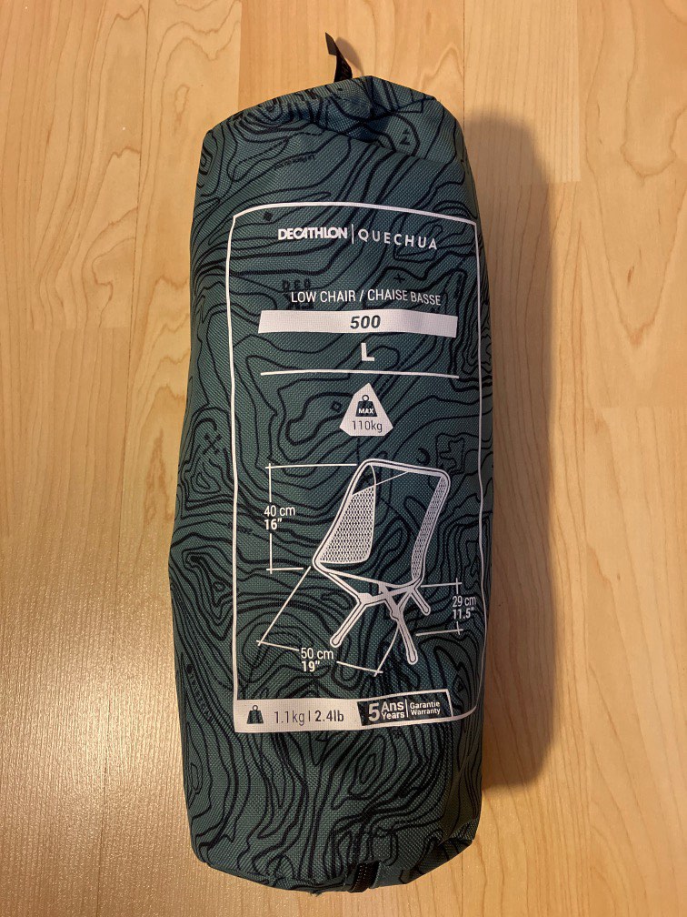 Quechua Low Folding Camp Chair MH500 Limited Edition Green, Sports ...