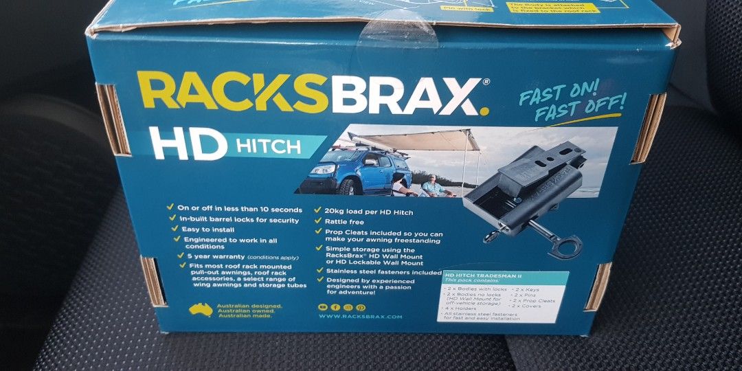 Racks Brax, quick release for mounted side awnings (Original), Car ...