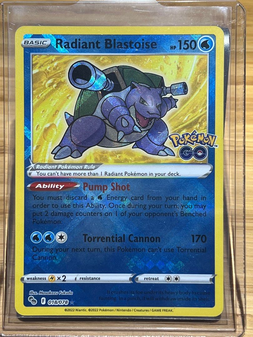 Radiant Blastoise 018/078 Pokémon Go, Hobbies & Toys, Toys & Games on ...