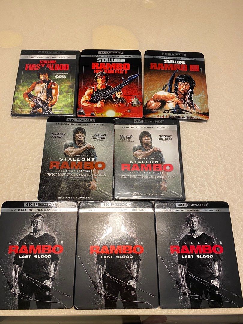 Rambo Collection (4K), Hobbies & Toys, Music & Media, CDs & DVDs on ...