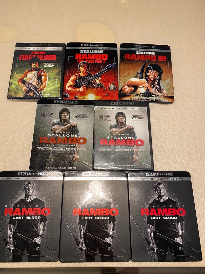 Rambo Collection (4K), Hobbies & Toys, Music & Media, CDs & DVDs on ...