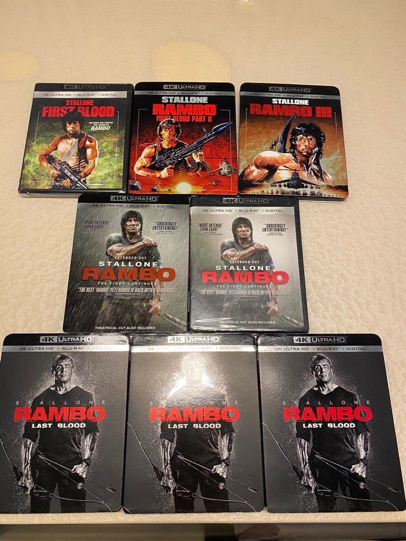 Rambo Collection (4K), Hobbies & Toys, Music & Media, CDs & DVDs on ...