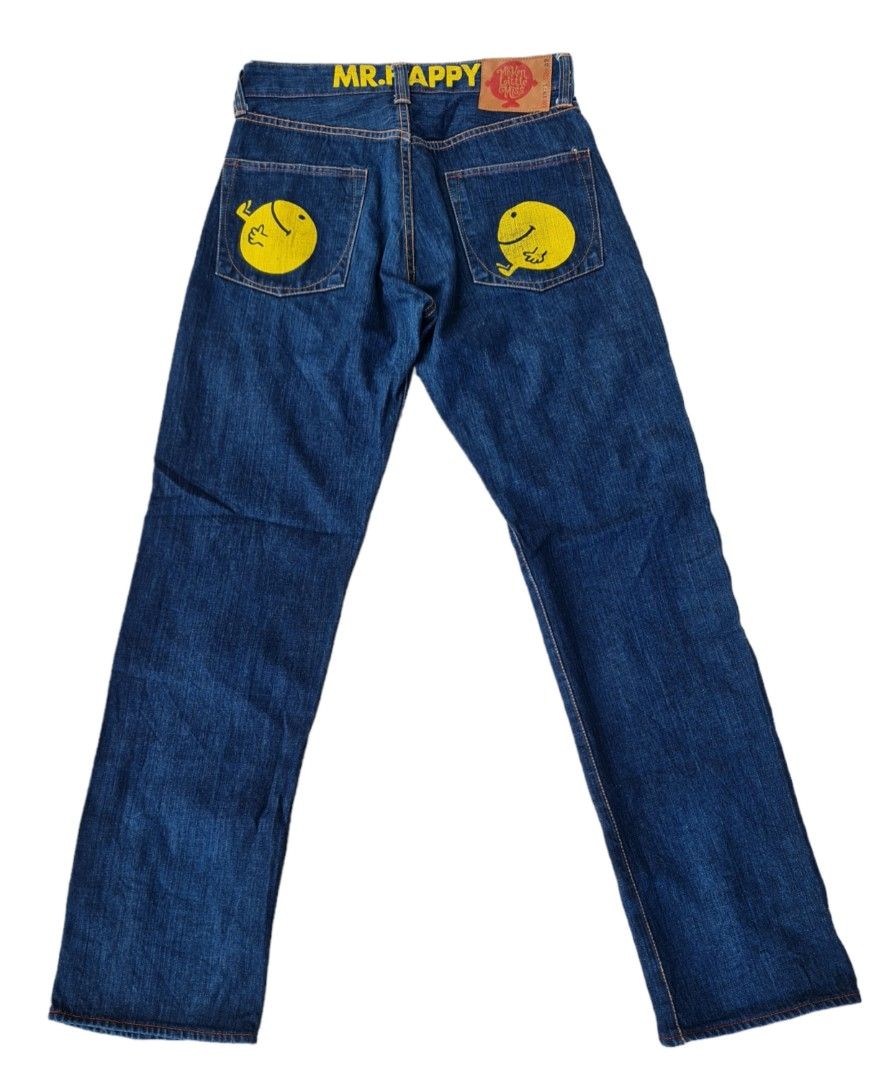 Rare Mr Man Little Miss Japanese Design Jeans, Men's Fashion, Bottoms ...