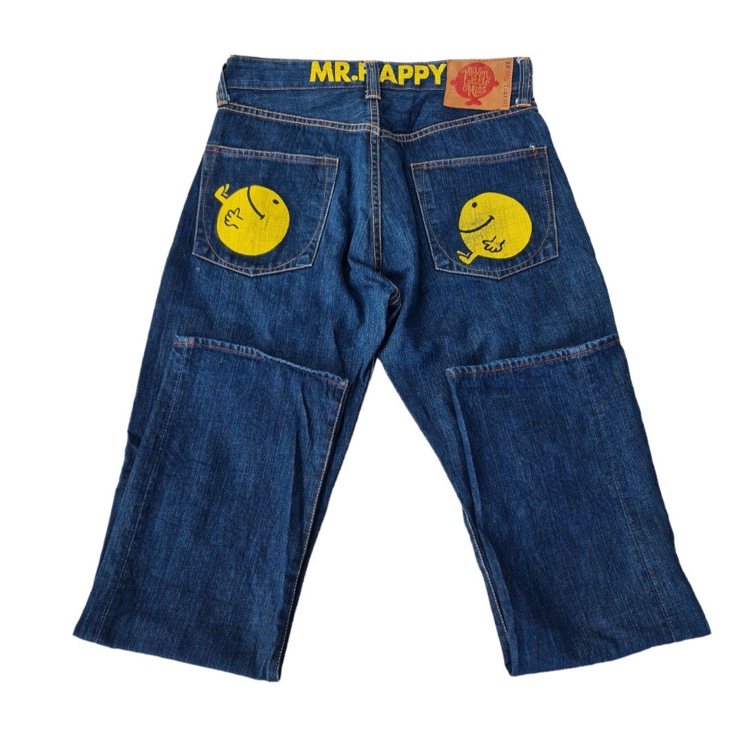 Rare Mr Man Little Miss Japanese Design Jeans, Men's Fashion, Bottoms ...