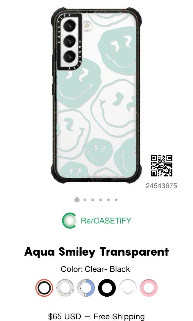 Samsung S22 Casetify Ultra impact aqua smiley transparent, Mobile Phones & Gadgets, Mobile ...