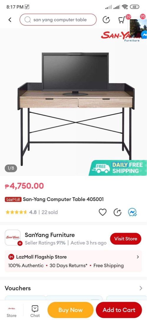 San Yang Computer Table, Furniture & Home Living, Office Furniture ...