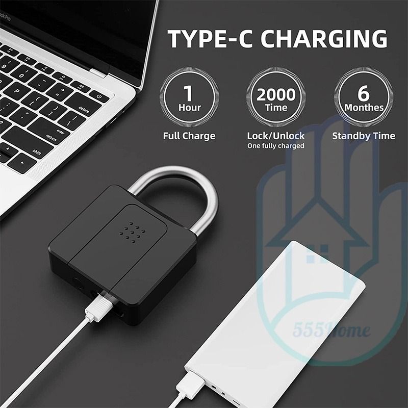 SMART Fingerprint Padlock / Keyless / App Remote Waterproof Digital Key ...