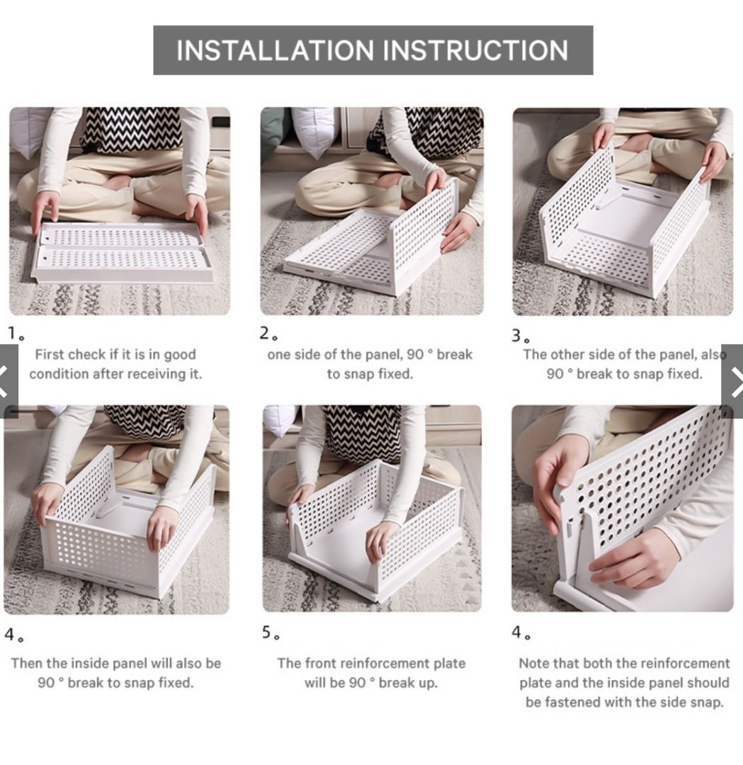 Stackable layered Wardrobe partition storage rack drawer type foldable ...