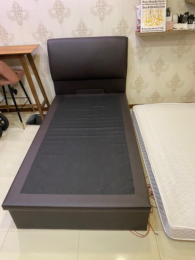 Super Single Storage Bed Frame [KING KOIL], Furniture & Home Living ...