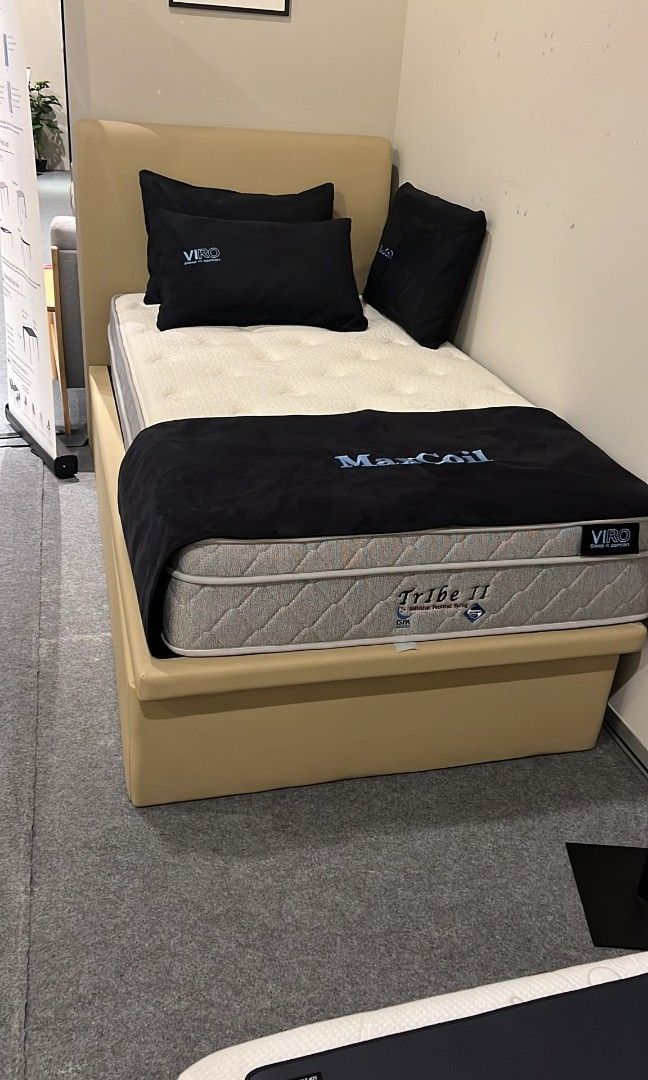 Super Single Storage Bedframe only, Furniture & Home Living, Furniture ...