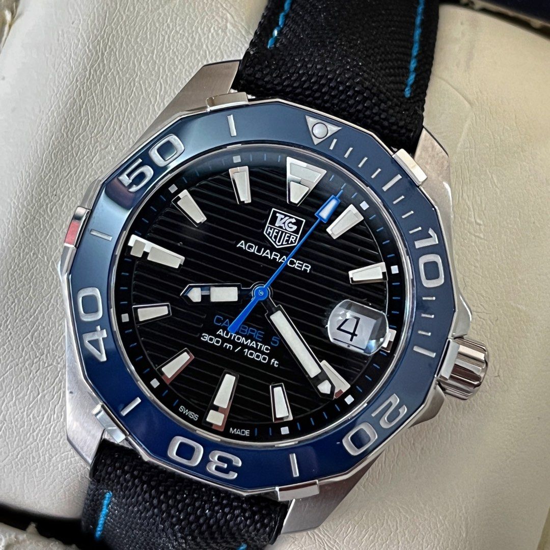 Tag Heuer Aquaracer Calibre 5 Blue Ceramic, Men's Fashion, Watches ...
