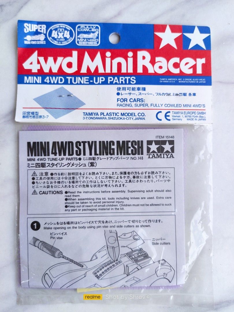 TAMIYA MINI 4WD STYLING MESH (PURPLE), Hobbies & Toys, Toys & Games on ...