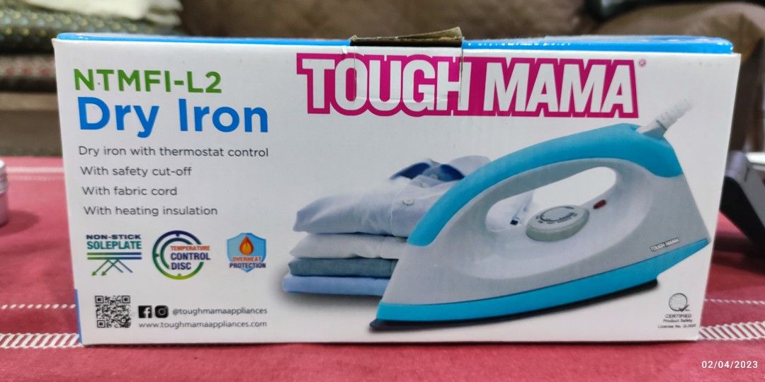 Tough Mama Dry Iron (NTMFI-L2), TV & Home Appliances, Irons & Steamers ...