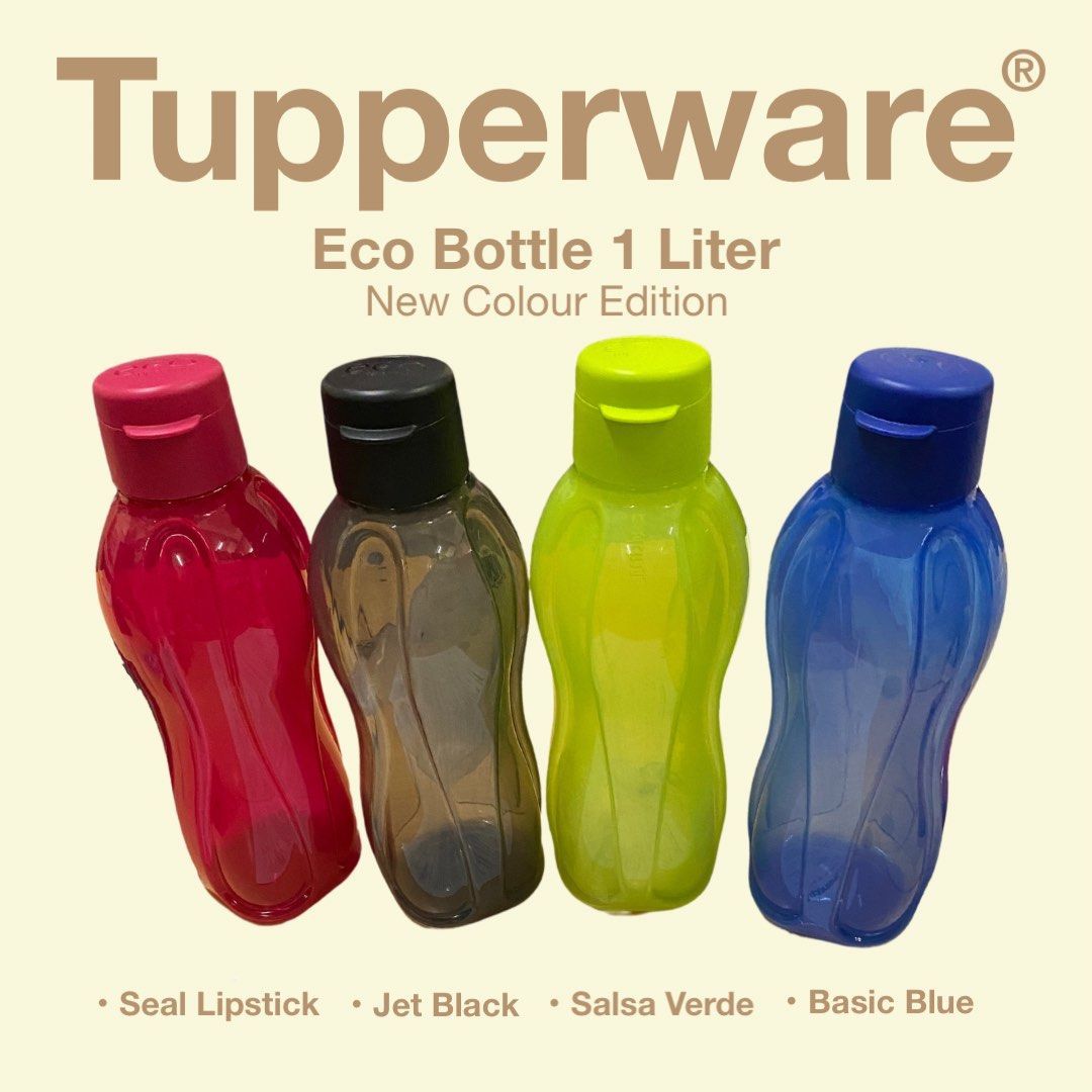 Tupperware Eco Bottle 1 Liter New Colours, Furniture & Home Living ...