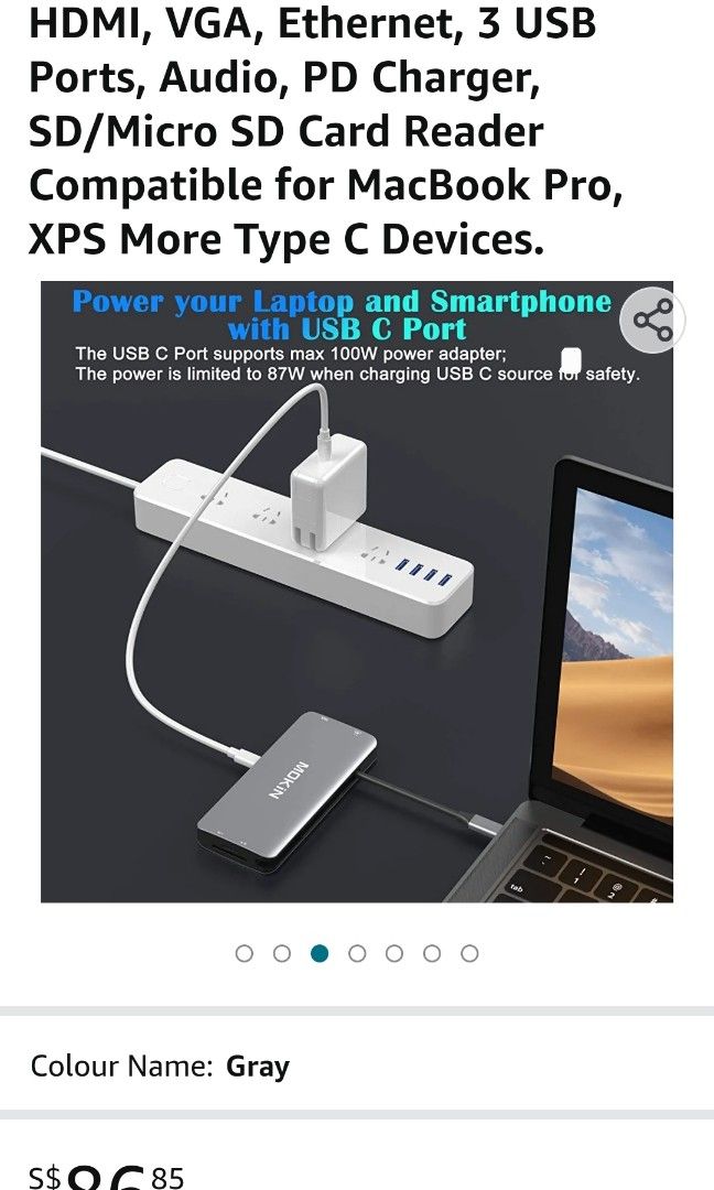 USB C Hub Multiport Adapter - 10 in 1 Portable Dongle with 4K HDMI, VGA ...