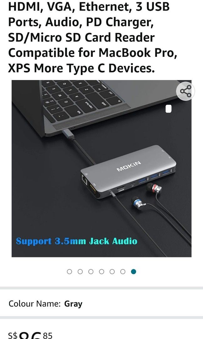 USB C Hub Multiport Adapter - 10 in 1 Portable Dongle with 4K HDMI, VGA ...