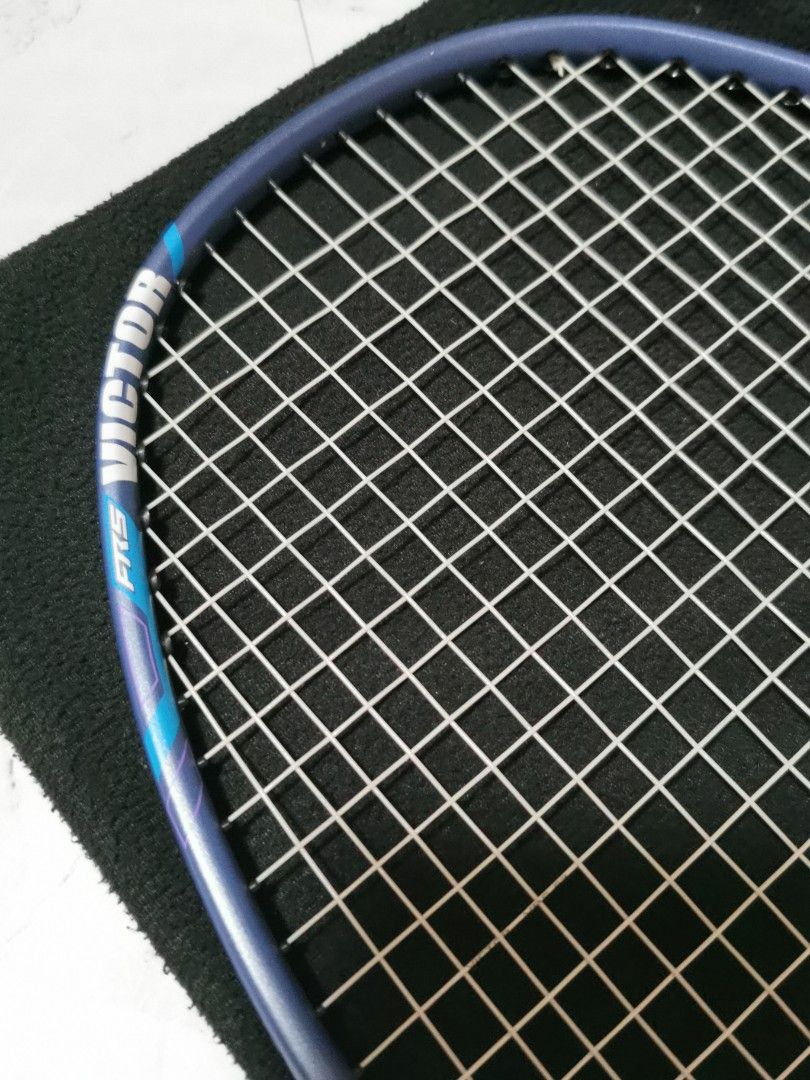 Victor Thruster TK 6 Badminton Racket with Victor VBS63 String, Sports ...