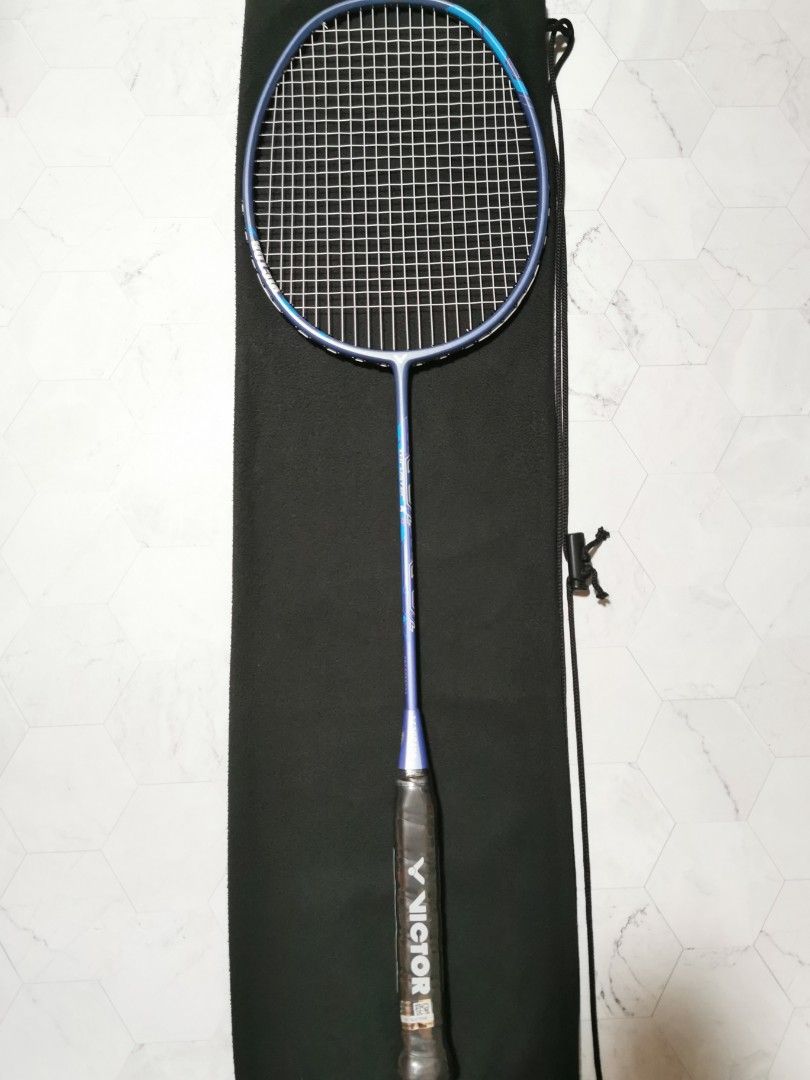 Victor Thruster TK 6 Badminton Racket with Victor VBS63 String, Sports ...