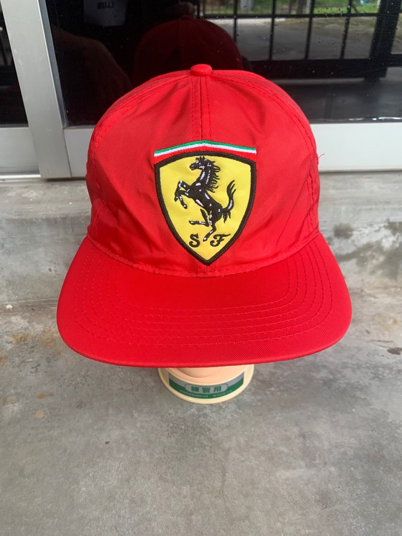 Vintage Ferrari Cap, Men's Fashion, Watches & Accessories, Cap & Hats ...
