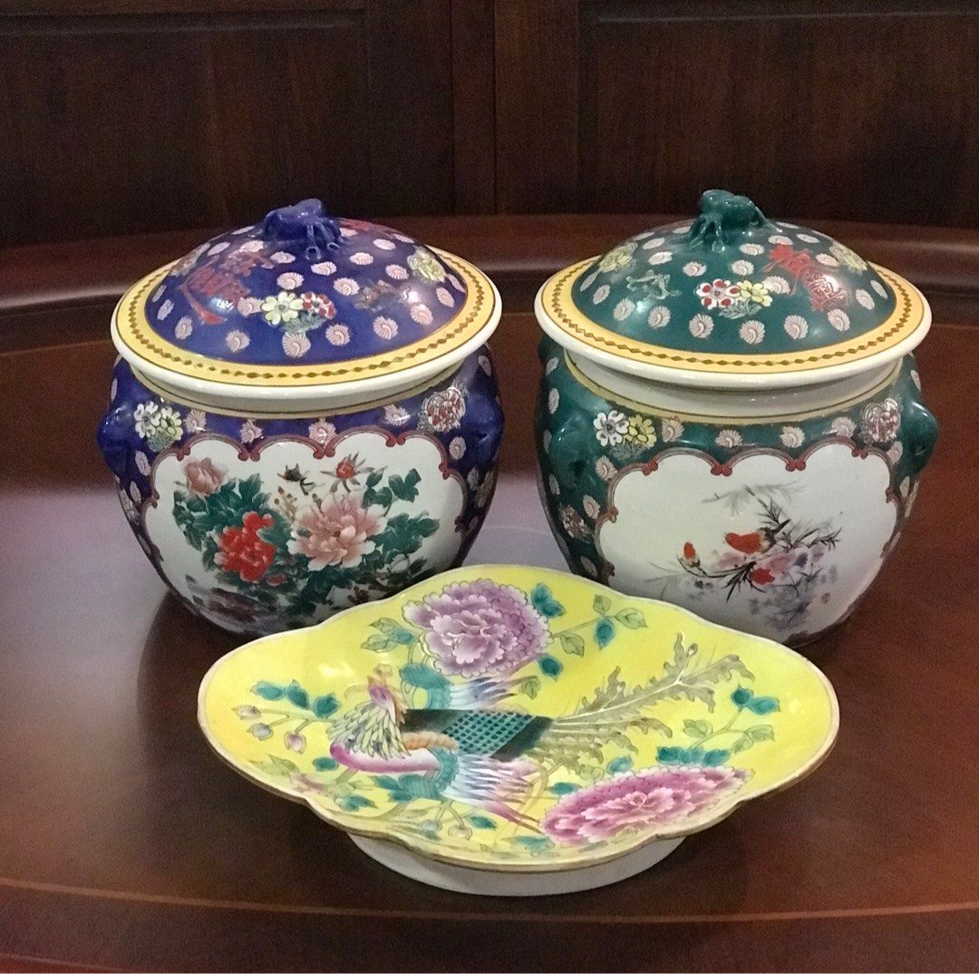 Antique Peranakan Kam Cheng Porcelain Ginger Jar-FVgs800223a4, Hobbies ...