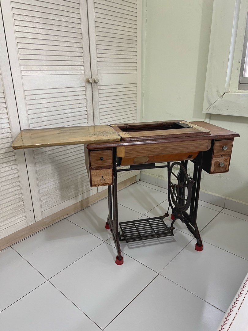 Vintage sewing machine stand, Furniture & Home Living, Furniture, Other ...