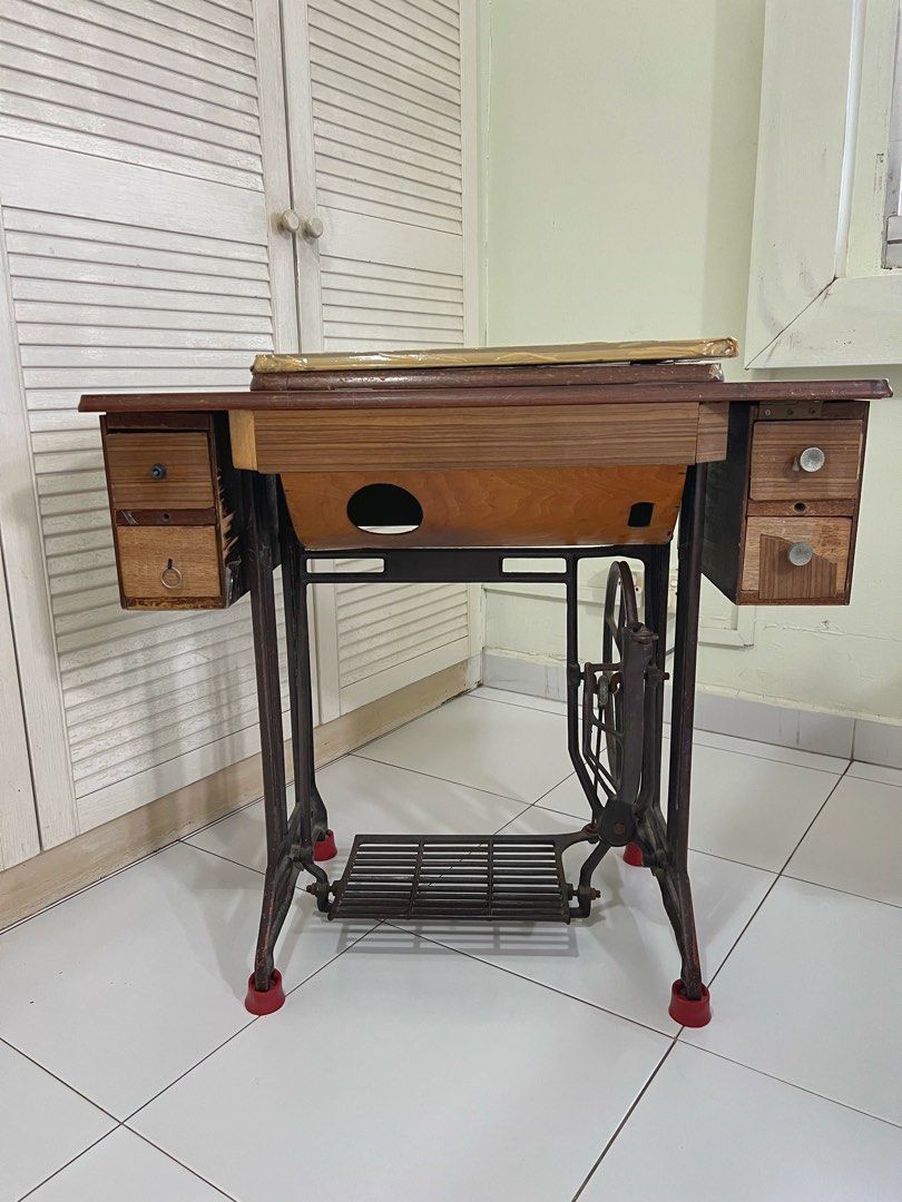 Vintage sewing machine stand, Furniture & Home Living, Furniture, Other ...