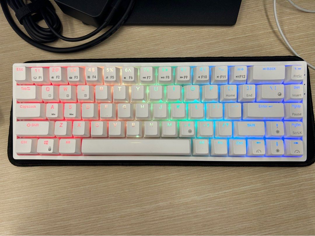 White ABS doubleshot keycaps (RK68), Computers & Tech, Parts ...
