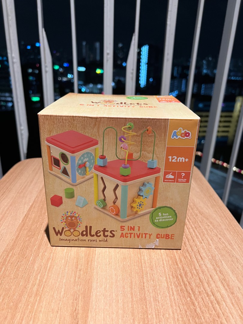 Woodlet 5 in 1 Activity Cube, Babies & Kids, Infant Playtime on Carousell