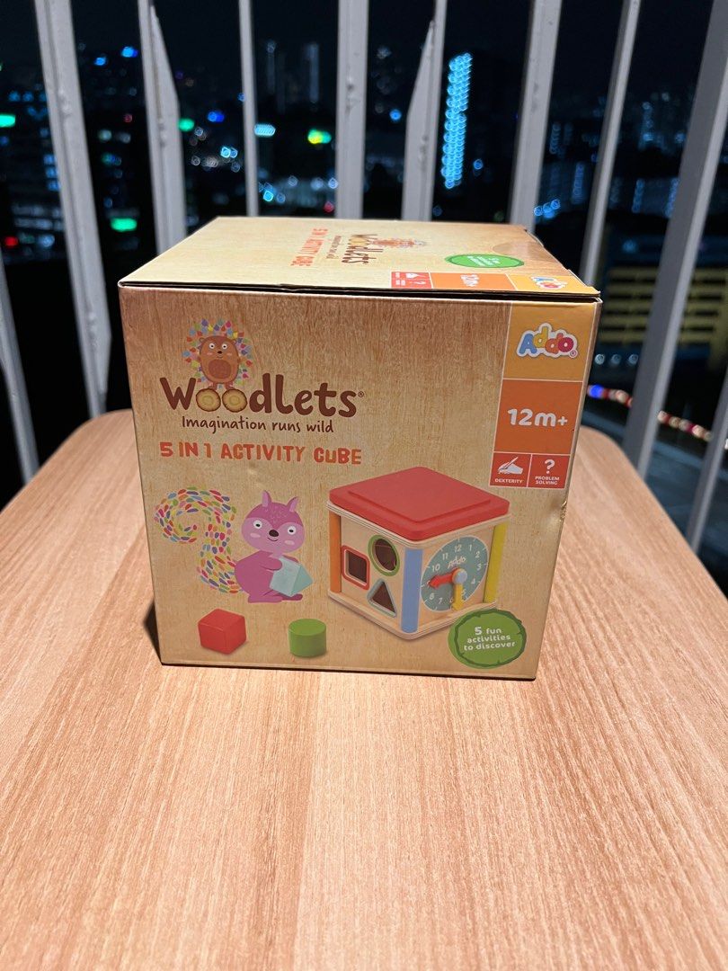 Woodlet 5 in 1 Activity Cube, Babies & Kids, Infant Playtime on Carousell