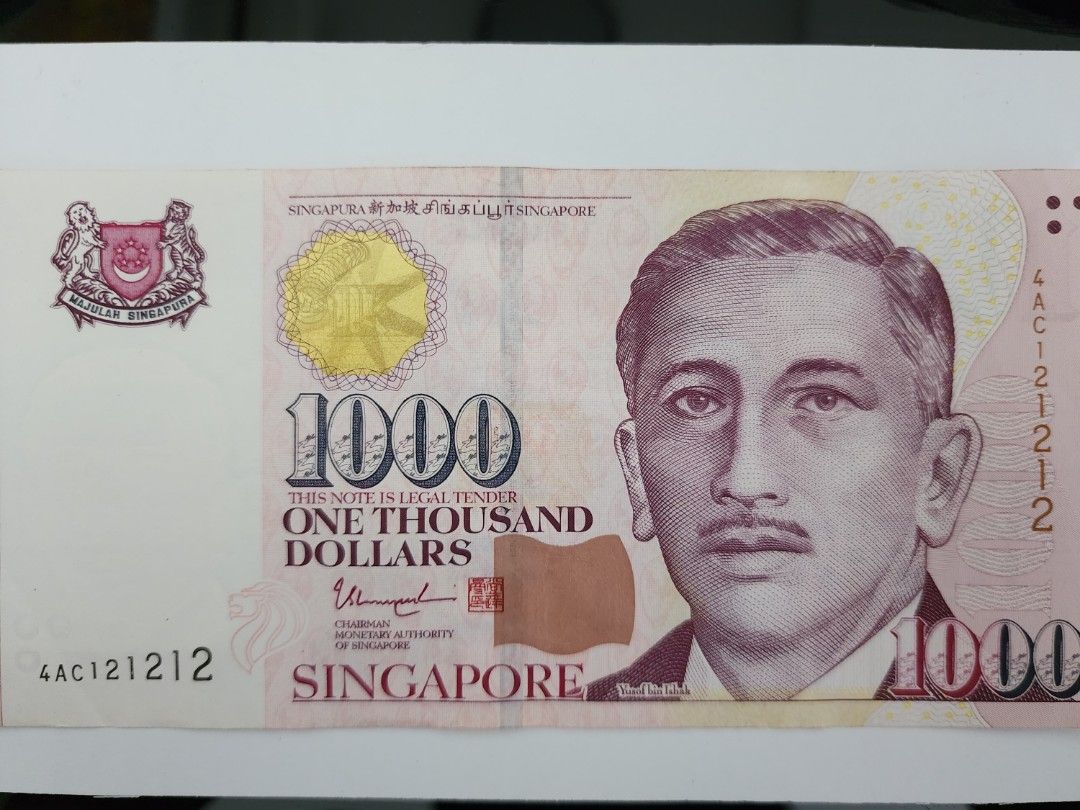 $1000 note With Special Number 121212, Hobbies & Toys, Memorabilia & Collectibles, Currency on ...