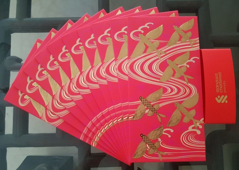 10 pcs Standard Chartered Bank (SCB) Priority 2023 Red Packet / Ang Bao ...