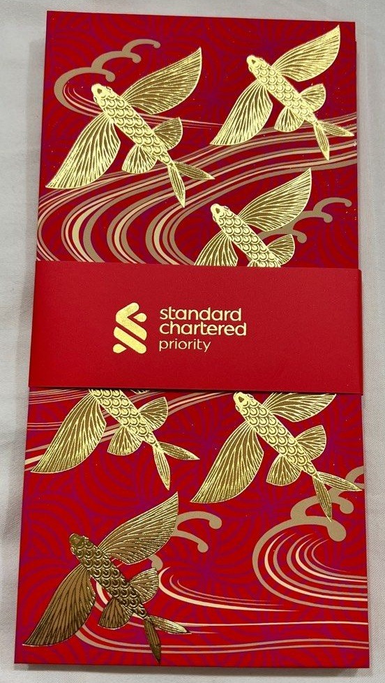 10 pcs Standard Chartered Bank (SCB) Priority 2023 Red Packet / Ang Bao ...