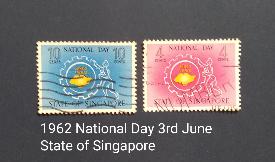 1962 Singapore National Day Stamps - state of Singapore 3rd June 62 ...