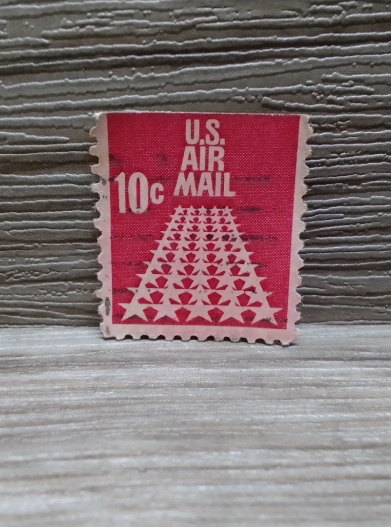 1968 US AIRMAIL 10C RED 50 STARS RUNWAY #C72, Hobbies & Toys, Memorabilia & Collectibles, Stamps ...