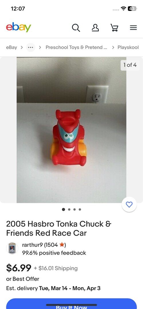2005 Hasbro Tonka Chuck & Friends Red Race Car, Hobbies & Toys ...