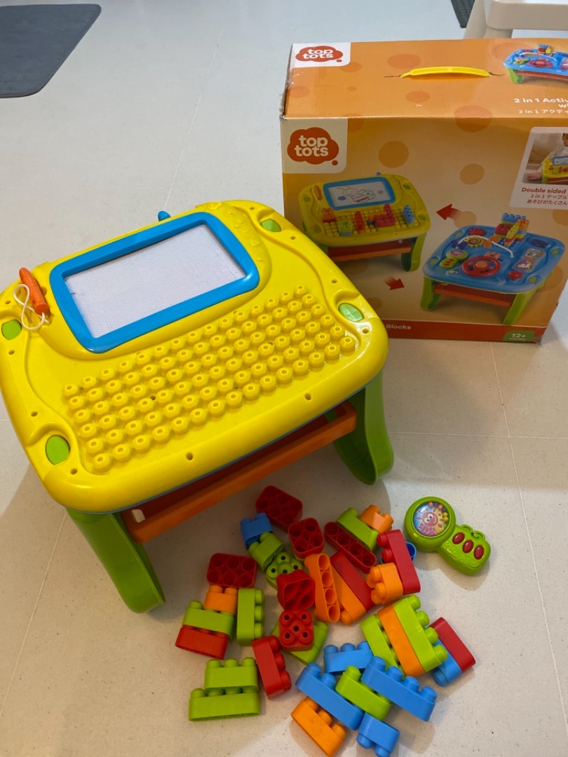 2 in 1 activity table blocks, Babies & Kids, Infant Playtime on Carousell