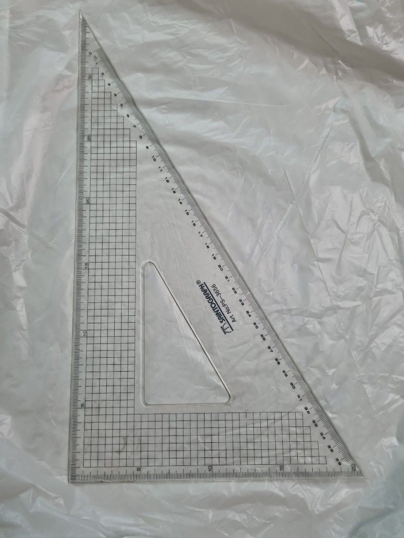 50cm Acrylic Ruler, Scale Ruler, Set Squares, Hobbies & Toys ...