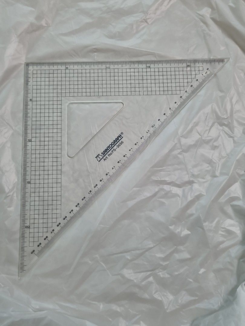 50cm Acrylic Ruler, Scale Ruler, Set Squares, Hobbies & Toys ...