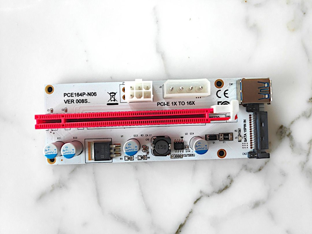 大量 PCE164P USB 3.0 PCI-E Express 1x to 16x PCIE Extender Riser Card SBC ...