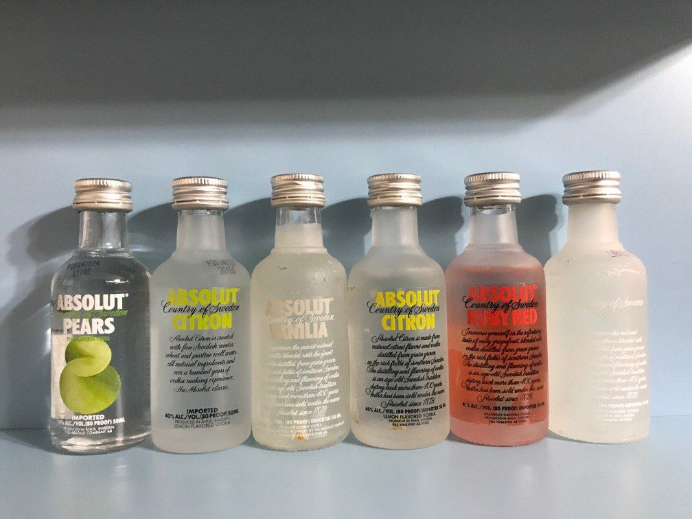 Absolut vodka miniature liquor, Food & Drinks, Beverages on Carousell