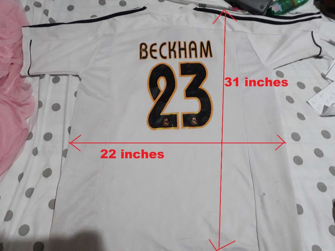 Adidas David Beckham Real Madrid Jersey number 23 Football LARGE, Men's ...
