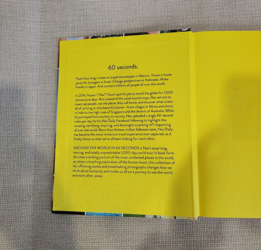 Around the World in 60 Seconds Hardcover Book, Hobbies & Toys, Books ...