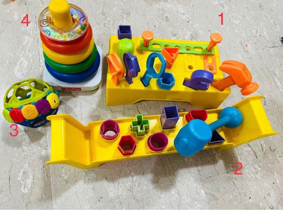 Baby toys/ Kids toys/ Tool box/ Vtech Playmat/ Fisher price ring toss ...