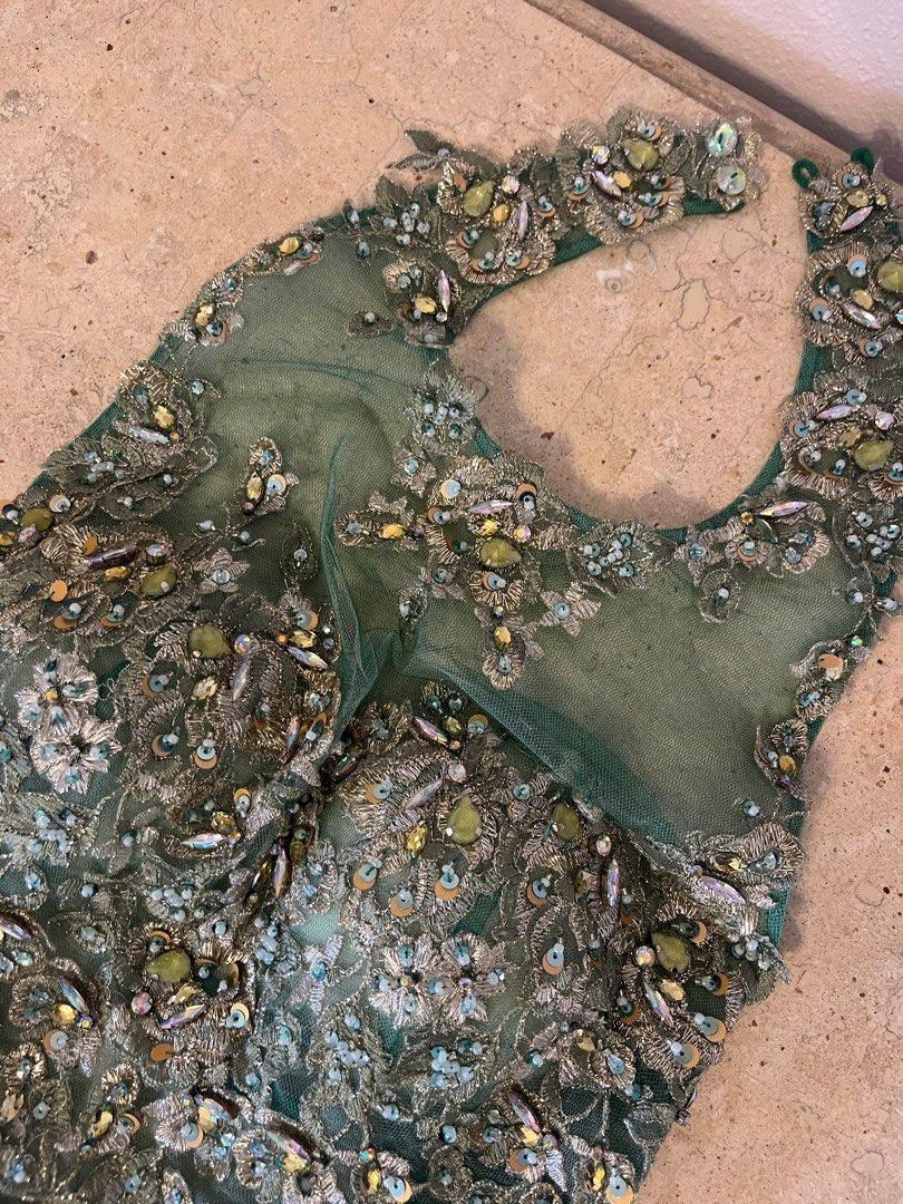 Beautiful Shimmer sequin green gown, Women's Fashion, Dresses & Sets ...