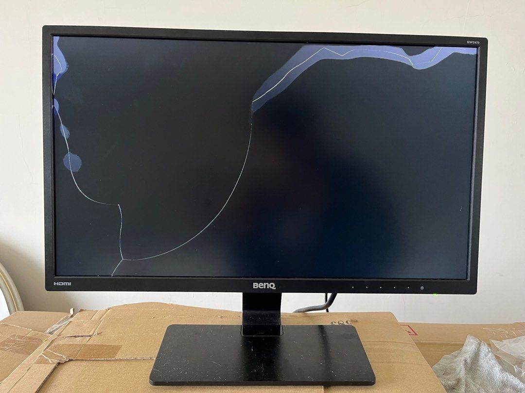 BENQ GW2470 24吋 LCD藍光護眼螢幕 屏幕 零件機 殺肉機, 電腦及科技產品, 電腦周邊產品, LCD 螢幕在旋轉拍賣