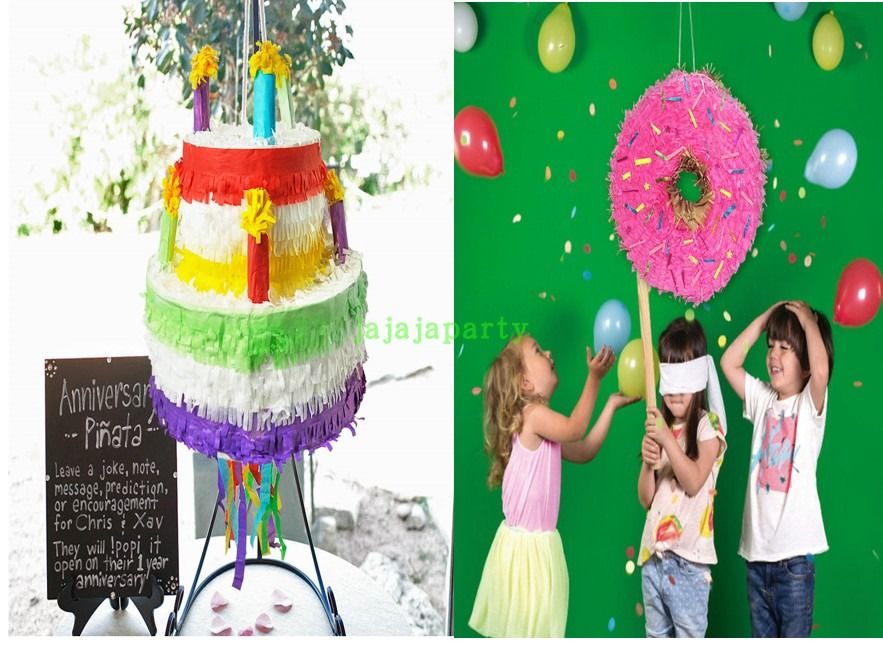 Birthday Cake Pinata (With Free Stick) (30cm x 30cm x32cm), Hobbies ...
