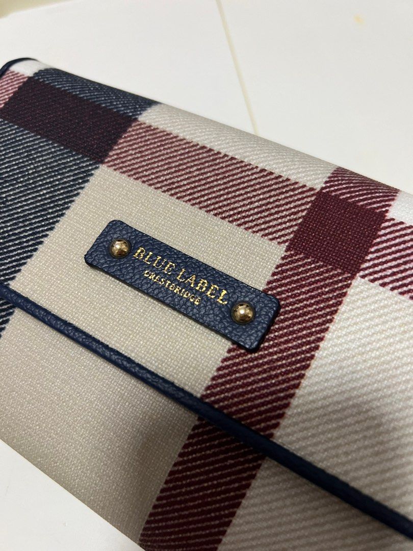 Blue label CrestBridge wallet, Luxury, Bags & Wallets on Carousell