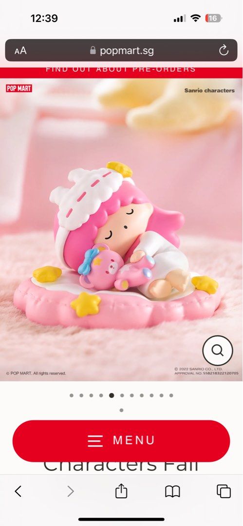 BNIF WTS/WTT popmart sanrio fall asleep - little twin stars lala ...
