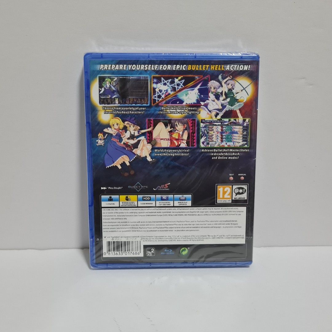 [Brand New] PS4 Touhou Genso Rondo Bullet Ballet Game, Video Gaming ...